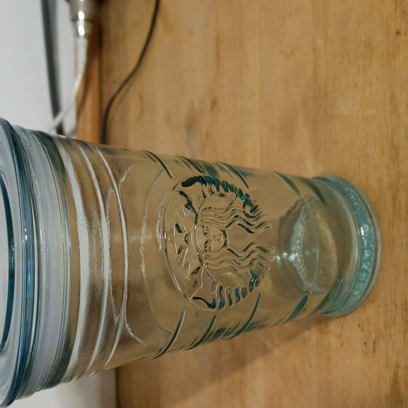 Starbucks | Kitchen | Starbucks Recycled Green Glass Cold Grande Cup ...